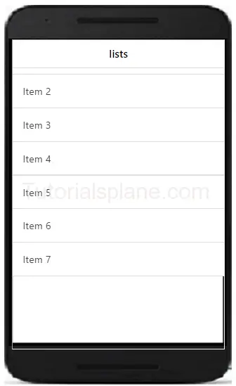 Ionic List Example Divider Icons Syntax Ion list Ul Li